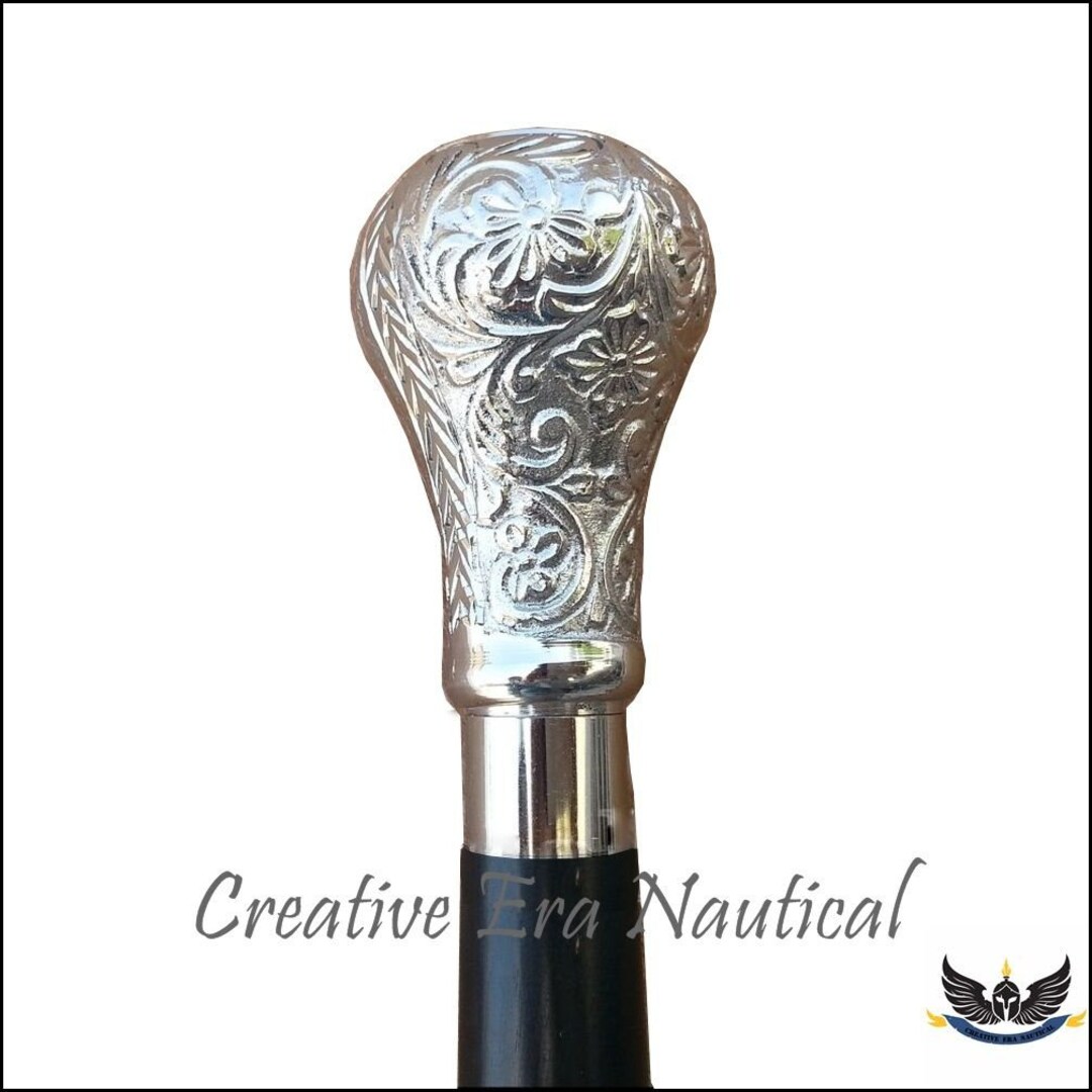 Cane Brass Handle Antique Style Victorian Cane Wooden Walking Cane - Etsy