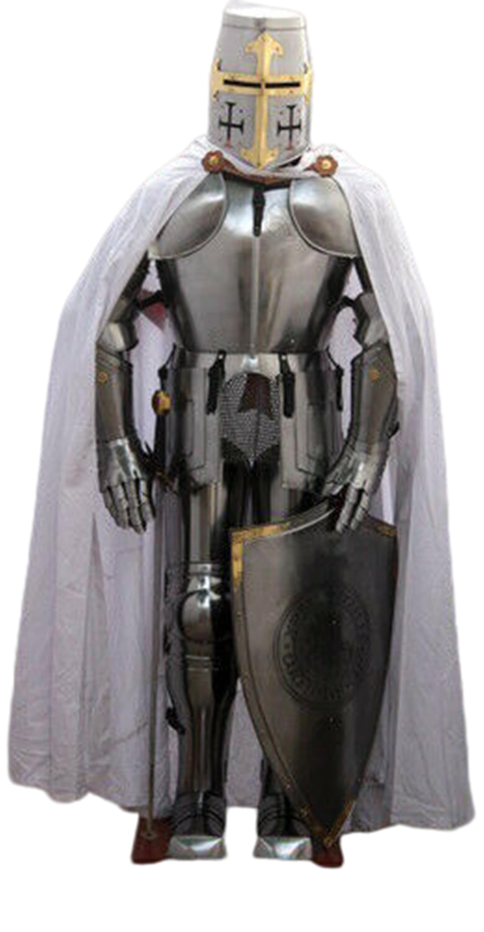 Knight Wearable Suit of Armor Crusader Gothic Full Body Armour Costume ...