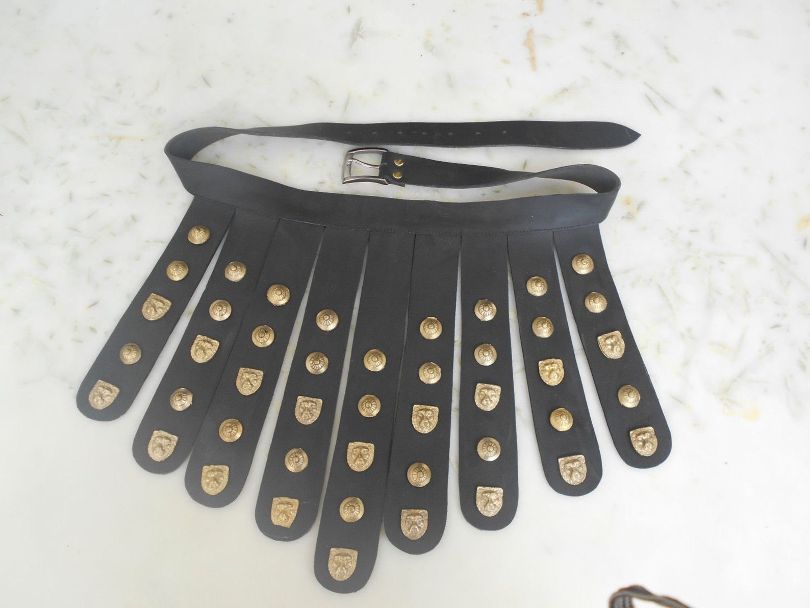 Waist Leather Belt Roman Legion Apron Belt Leather Trozan Armor Costume ...