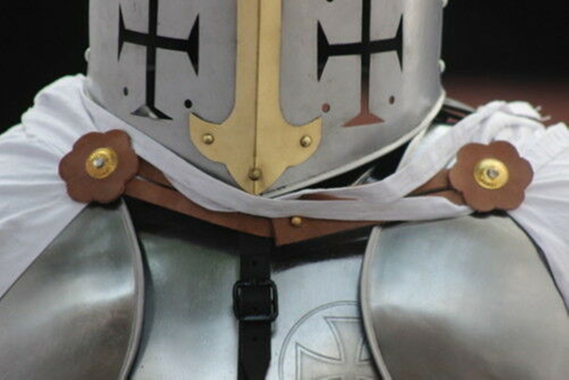 Knight Wearable Suit of Armor Crusader Gothic Full Body Armour Costume ...