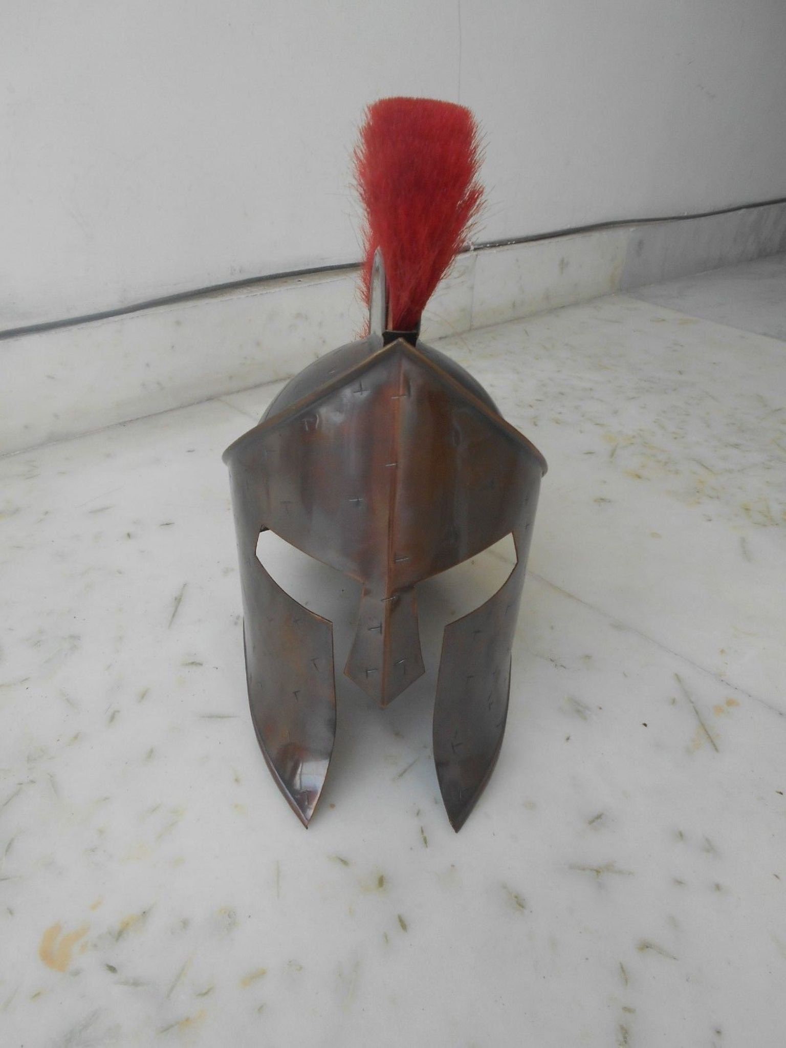 Helmet With Red Plume Spartan Helmet Halloween Gift - Etsy Australia