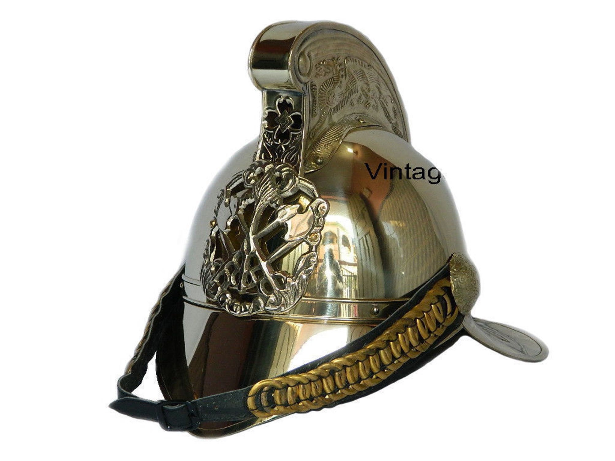 British Fireman Helmet British Fireman Helmet Handmade Quality Brass ...