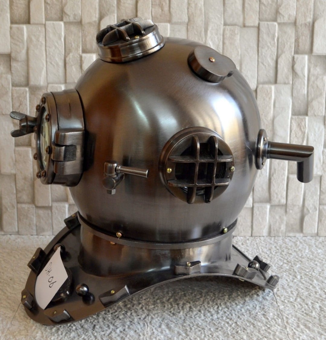 Greyish Scuba Diving Helmet in 18 Inch or Iron and Aluminium - Etsy