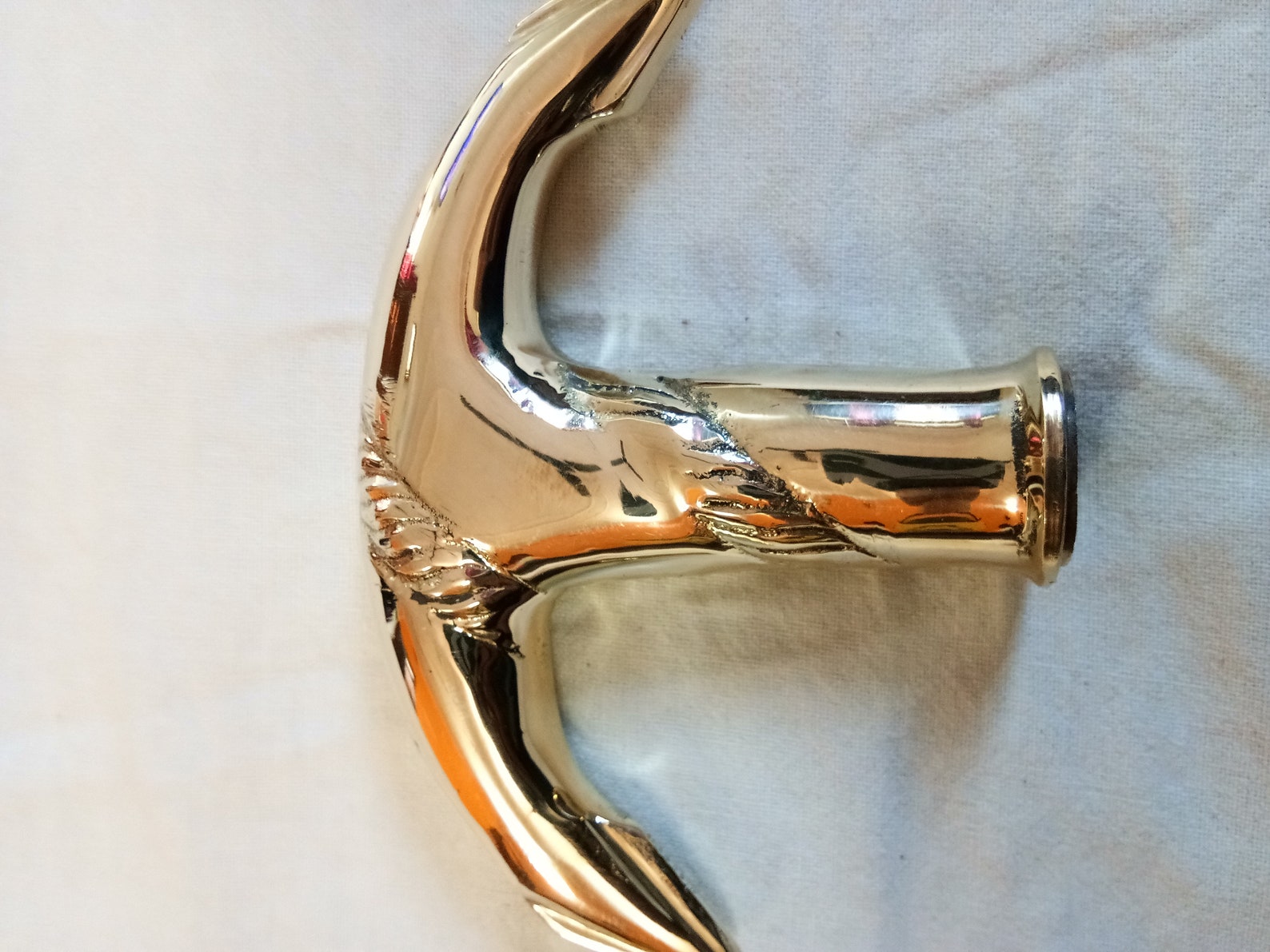 Brass Designer Anchor Shape Handle for Walking Stick - Etsy