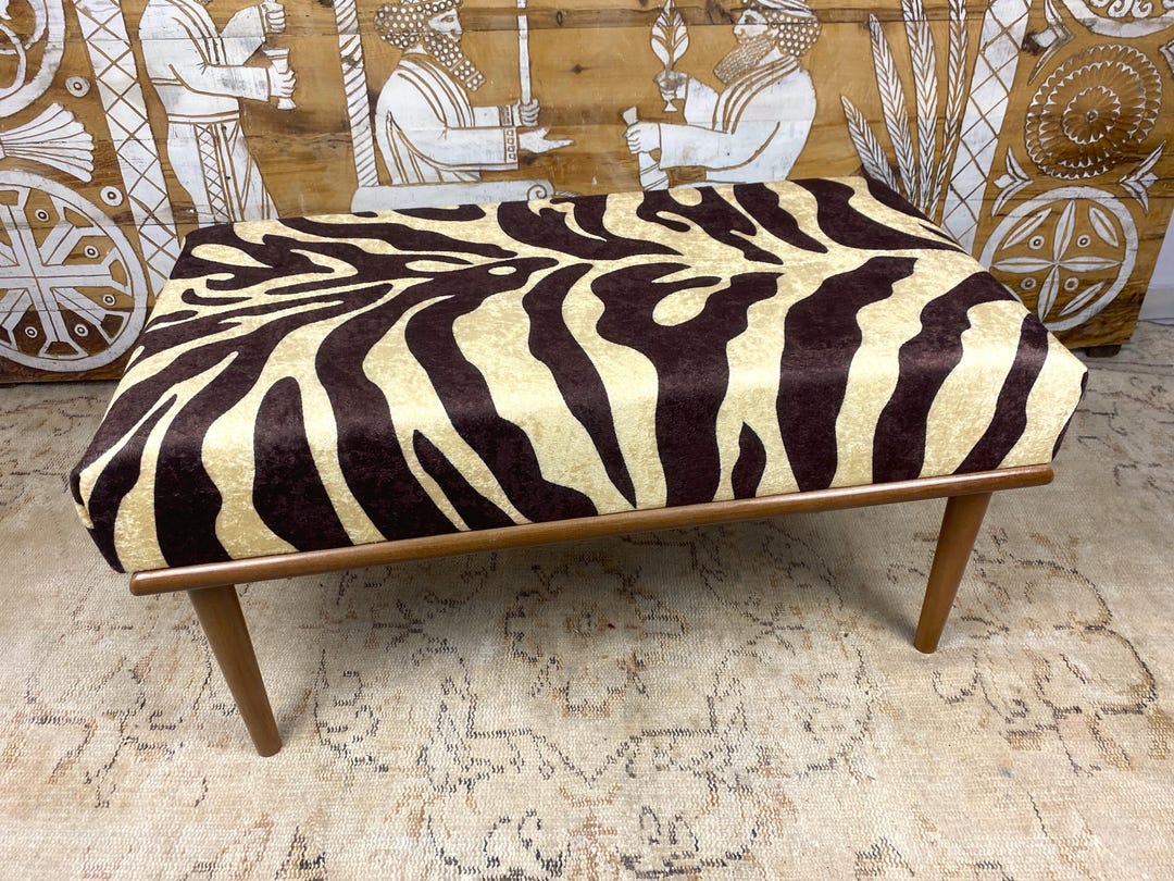 Handmade Ottoman Bench US FREE TAX Turkish Rug Upholstered Bench, Boho ...