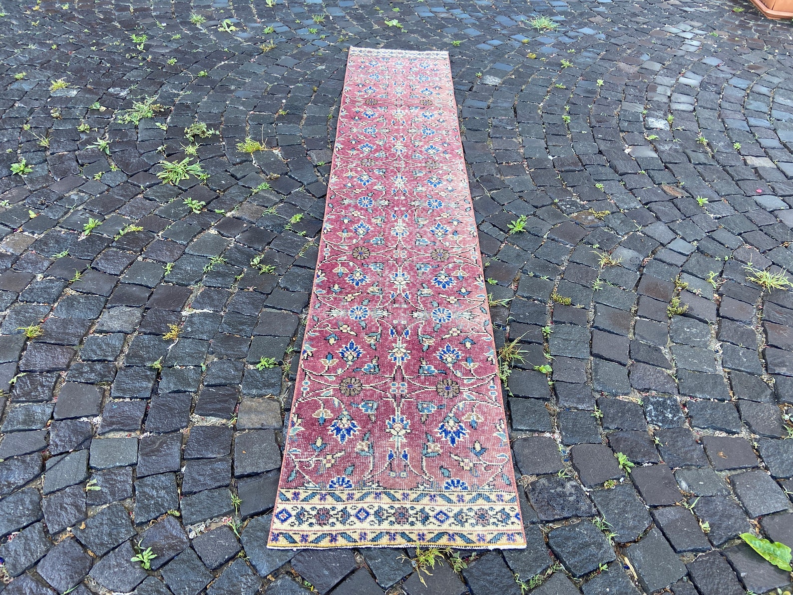 Entryway rug Wool rug Runner rug Bohemian rug Vintage rug | Etsy