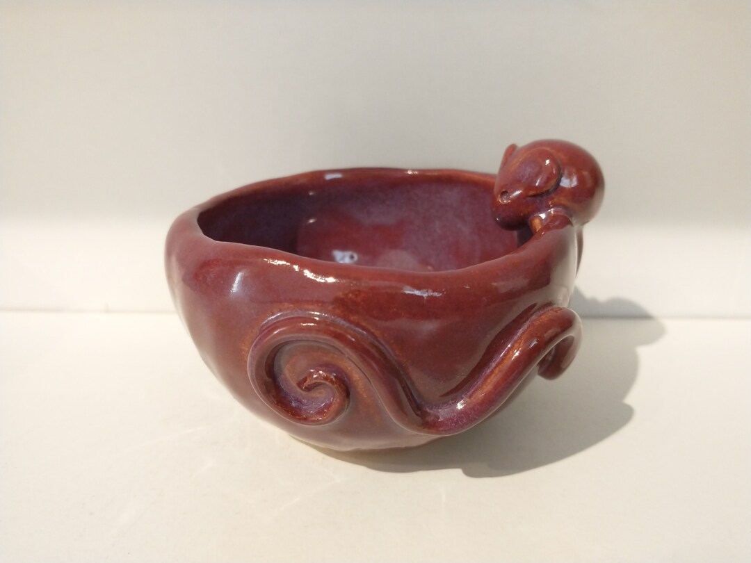 Small Hand Built Pinch Bowl With Mouse Decoration - Etsy