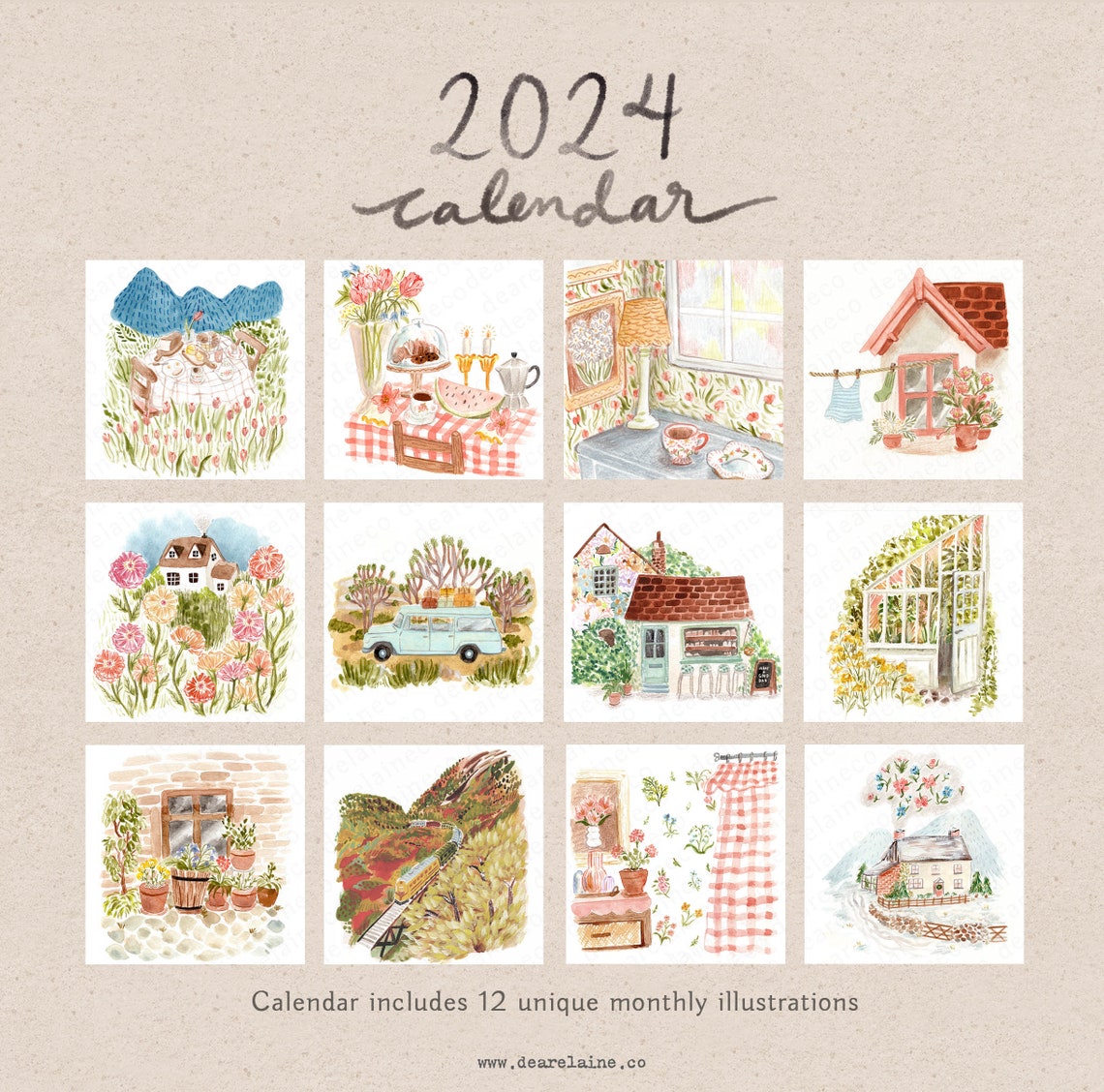 2024 Desk & Wall Calendar Printable Instant Download Christian Bible ...