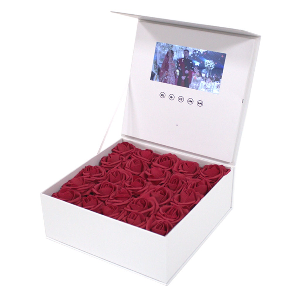 Gift Box With Video Message and Photo Inc Roses - HD Screen- Birthday ...