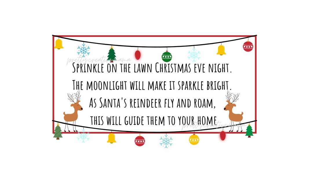 Reindeer Food Digital Download. Magic Reindeer Food Pdf Jpg Png Svg ...