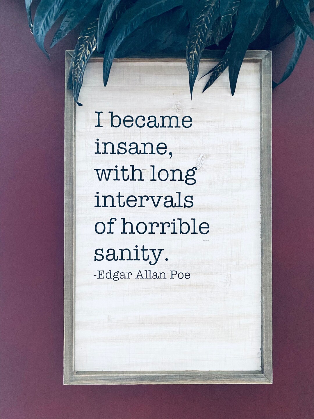 Edgar Allan Poe Sign. Halloween Wall Decor. Hand Painted Sign. Fall ...