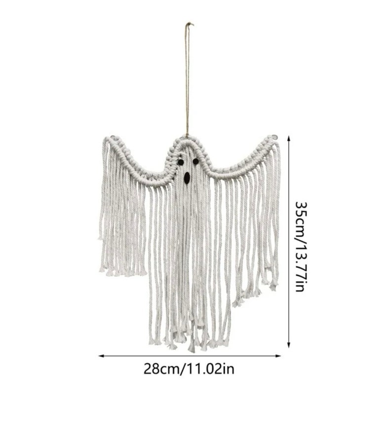 Macrame Ghost - Halloween Hanging Wall Decor - Etsy