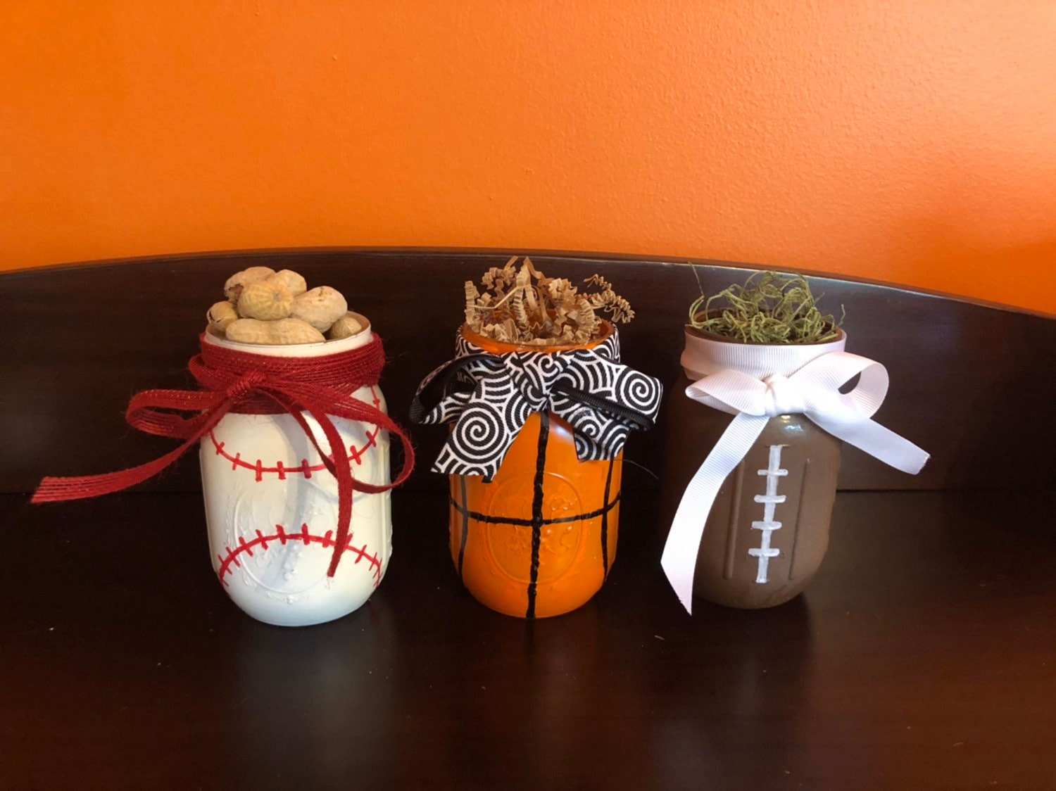 Sports Mason Jars. Basketball/baseball/football. Birthday - Etsy