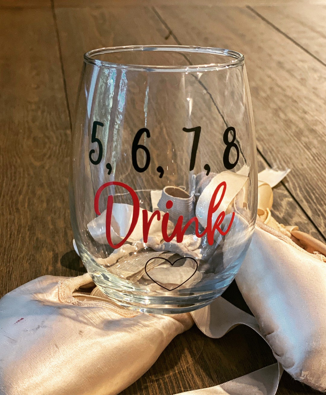 Dance Wine Glass: 5 6 7 8 Drink, Dancer Gift (16 Oz) - Etsy