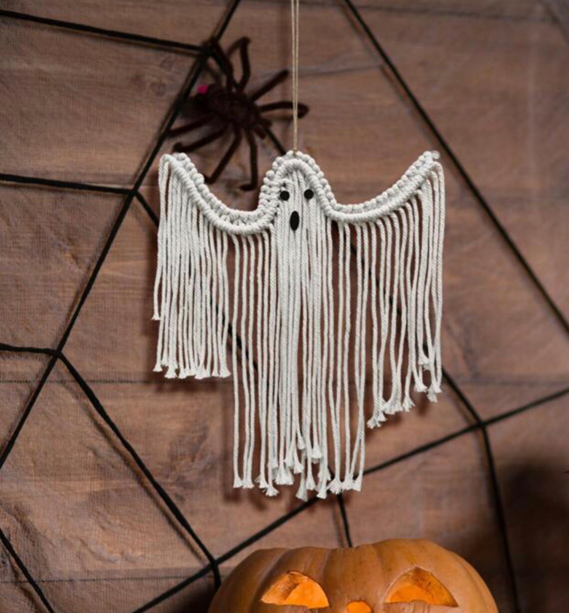 Macrame Ghost - Halloween Hanging Wall Decor - Etsy