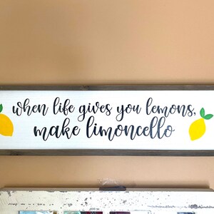Limoncello Sign: Lemon Kitchen Decor, Italian Summer Decor - Etsy