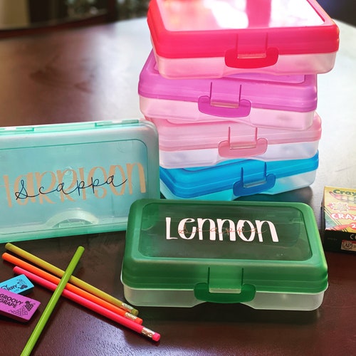 Back to School Pastel Rainbow Personalized Girls Pencil Box - Etsy