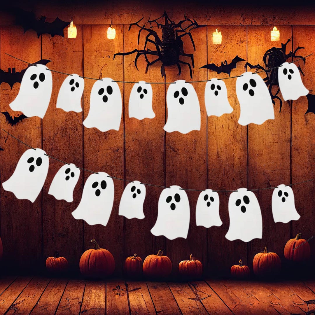 Halloween Ghost String Banner, Indoor/outdoor Party Decoration - Etsy