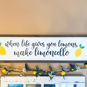 Limoncello Sign: Lemon Kitchen Decor, Italian Summer Decor - Etsy
