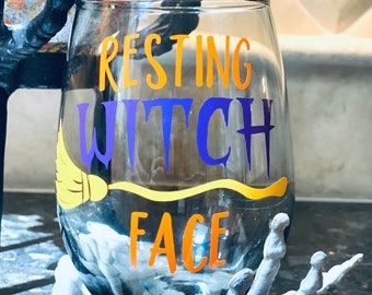 Ghost Face Wine Glass - Etsy