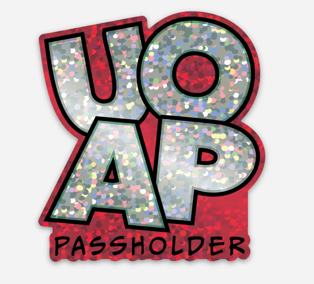 UOAP Glitter Sticker Match New Cups. Universal Orlando Passholder Decal ...