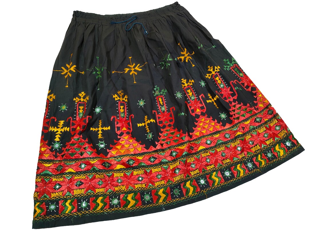 Banjara Skirt Vintage Lehenga Very Heavy Embroidered Collectible Mirror ...