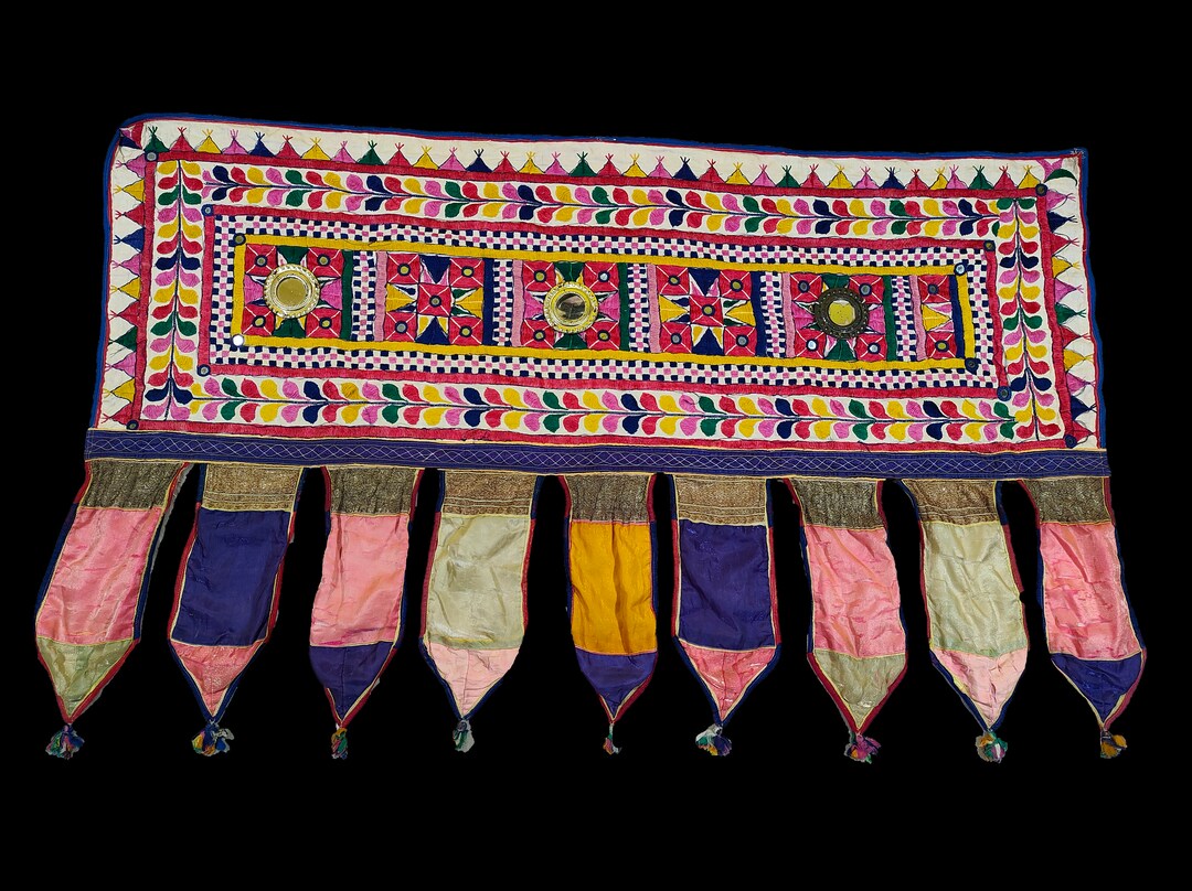 Banjara Wall Hanging Ethnic Kutchi Multicolor, Banjara Tapestry Boho Wall Hanging Vintage Rabari ...