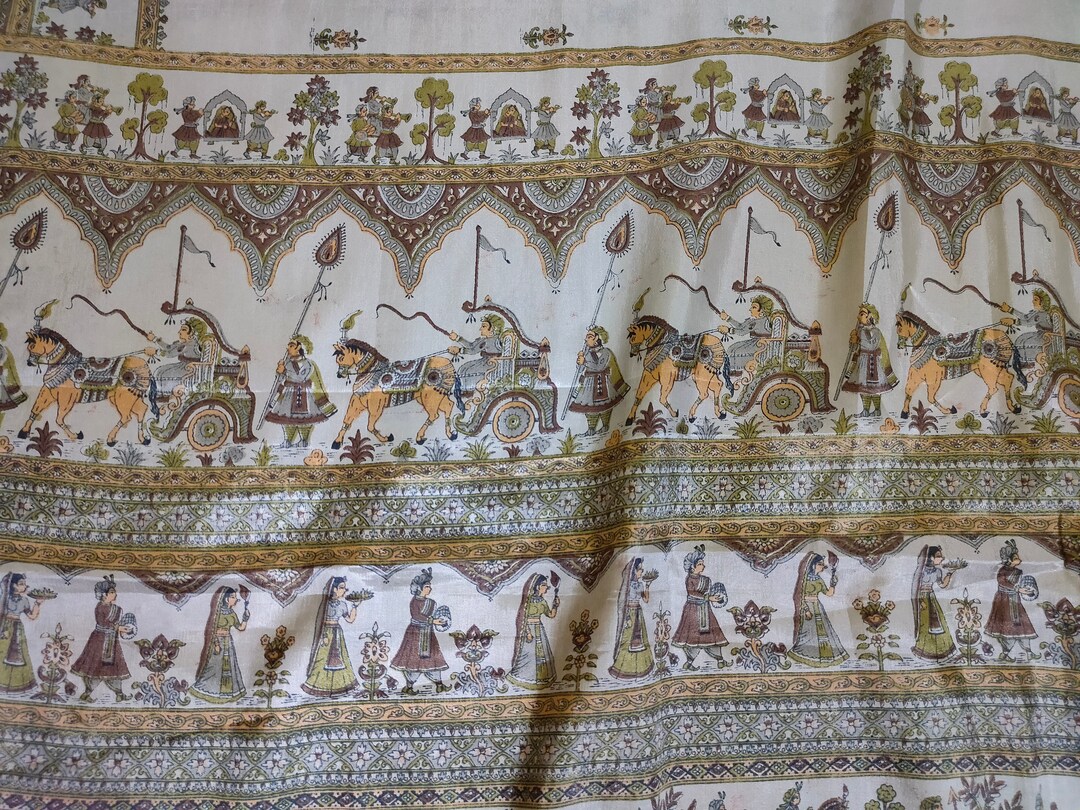 Vintage Saree Figure Work 100% Pure Silk Indian Sari , Silk Sari 5 Yard ...