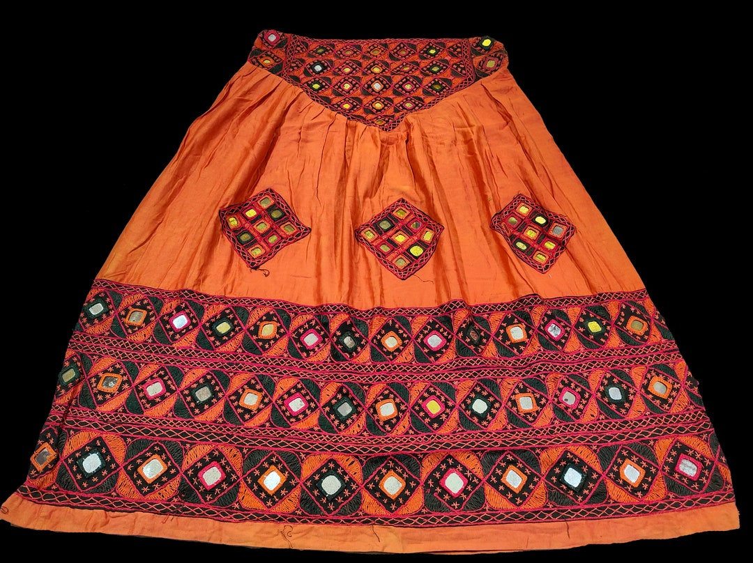 Banjara Skirt Vintage Lehenga Very Heavy Embroidered Collectible Mirror ...