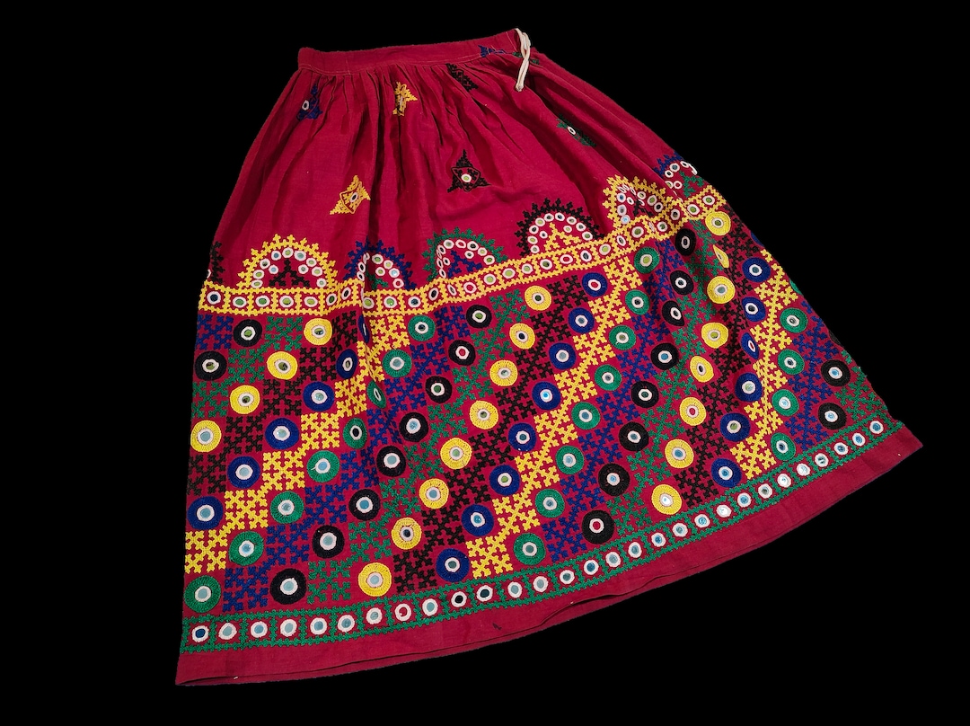 Banjara Skirt Vintage Lehenga Very Heavy Embroidered Collectible Mirror ...