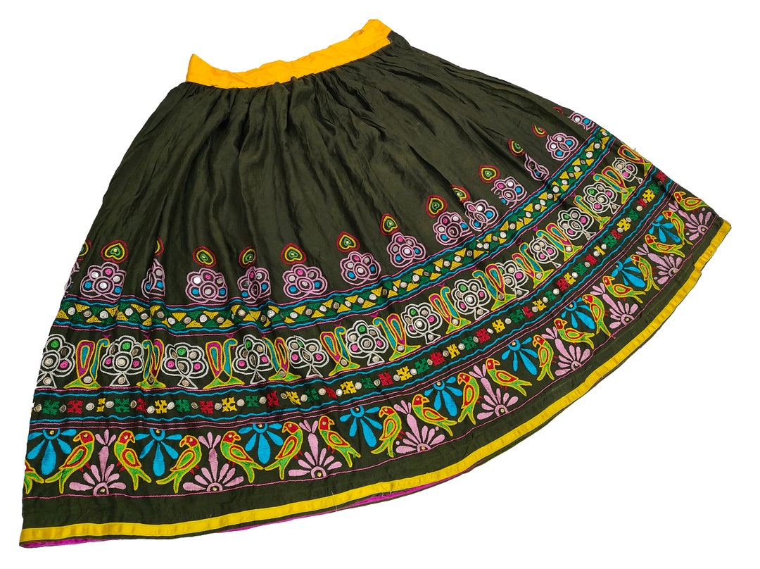 Banjara Skirt Vintage Lehenga Very Heavy Embroidered Collectible Mirror ...