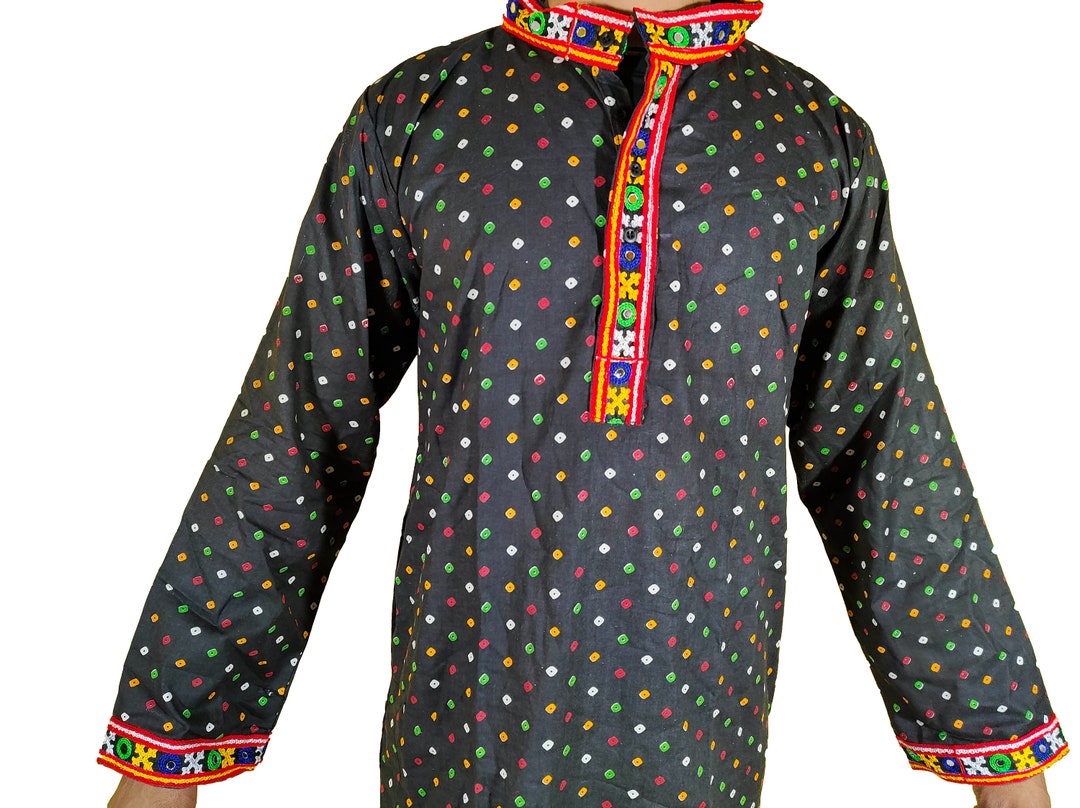 Banjara Mens Kurta, Ethnic Embroidery Kurta Traditional Colourful ...