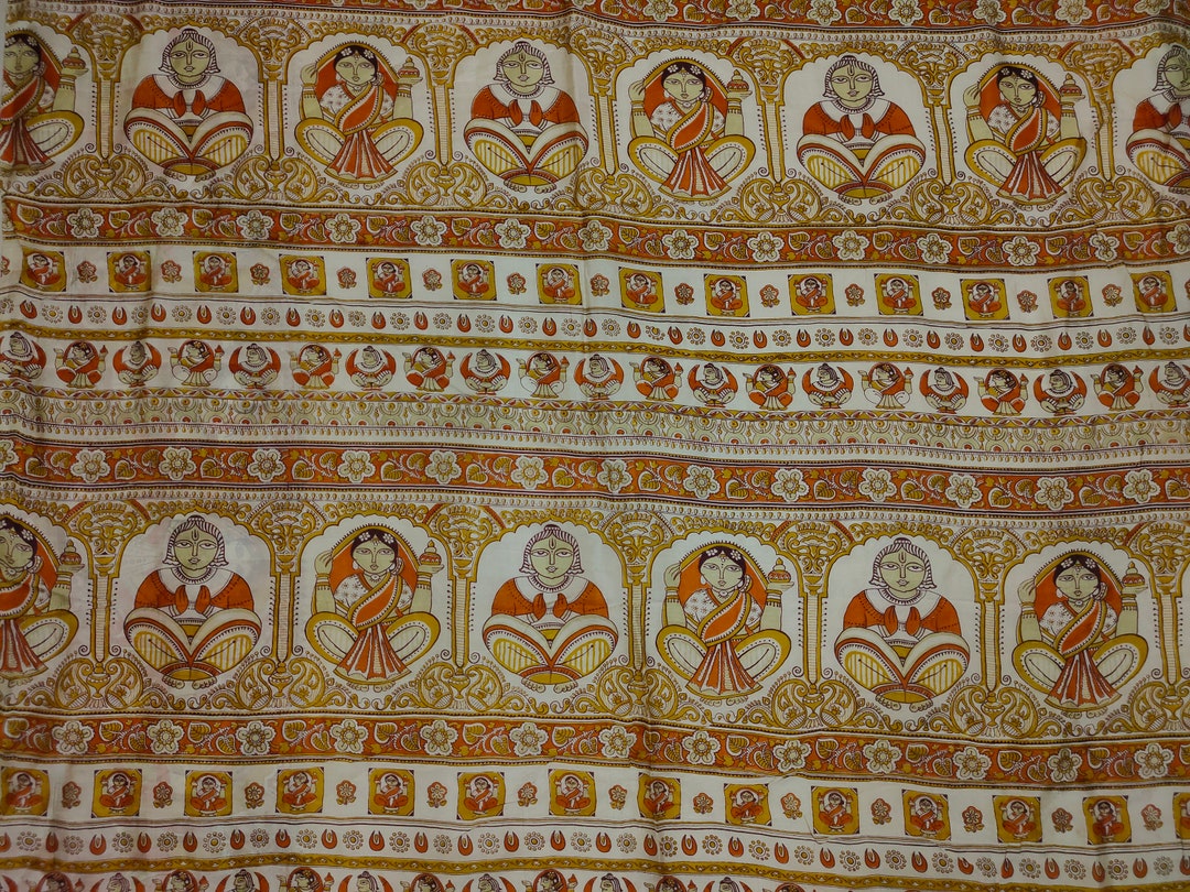 Vintage Saree Figure Work 100% Pure Silk Indian Sari , Silk Sari 5 Yard ...