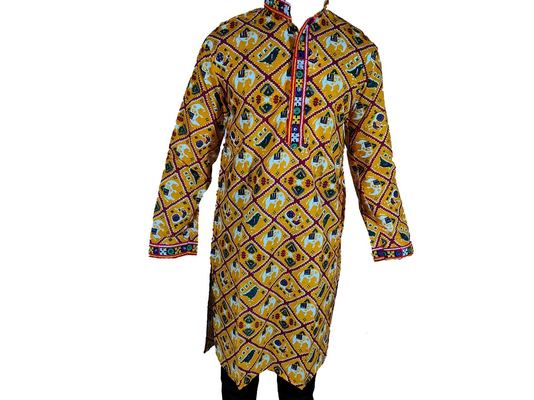 Banjara Mens Kurta, Ethnic Embroidery Kurta Traditional Colourful ...