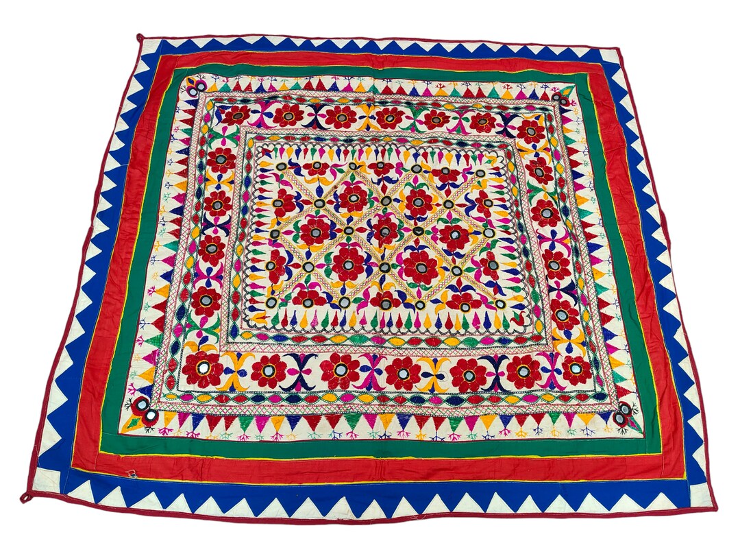 Banjara Wall Hanging Ethnic Kutchi Multicolor, Banjara Tapestry Boho Wall Hanging Vintage Rabari ...