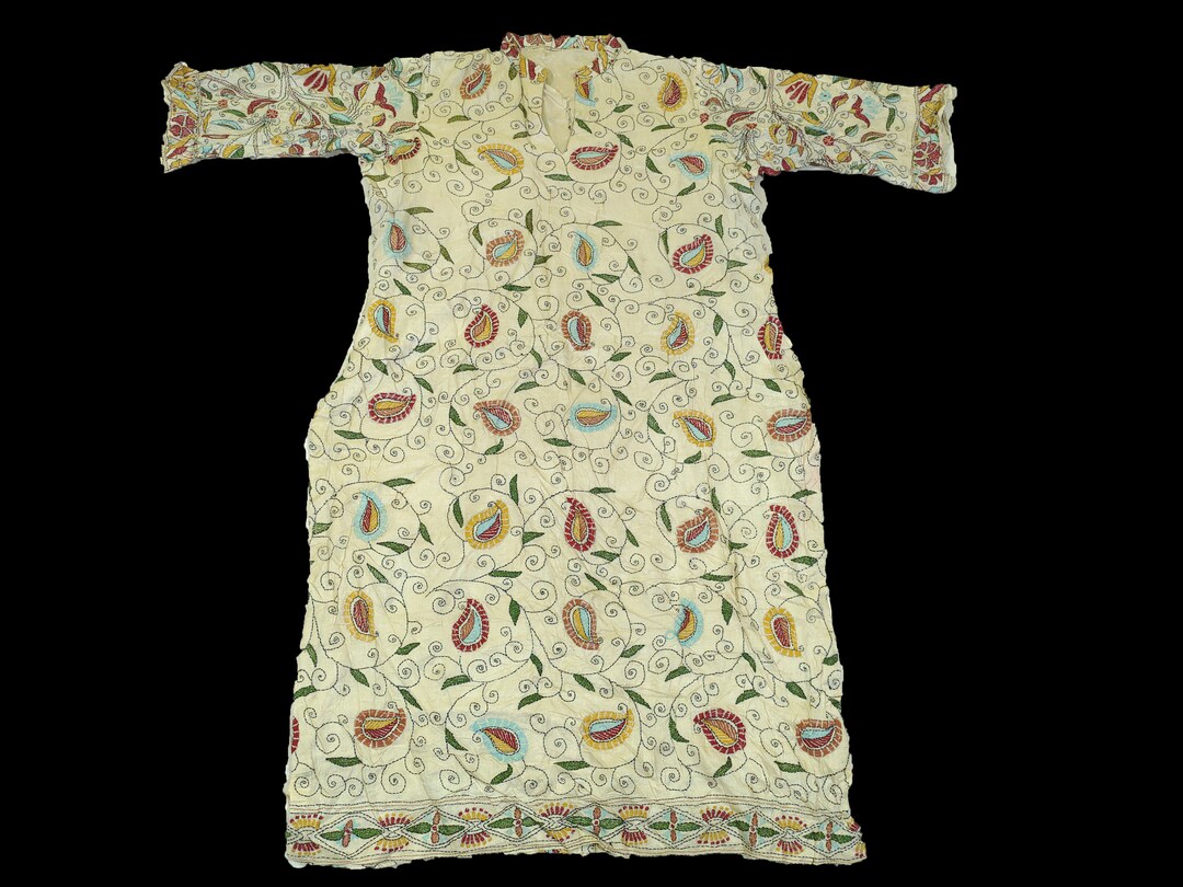 Vintage Kantha Hand Stich Work Kurta Dress , Kantha Kurti Handwork ...