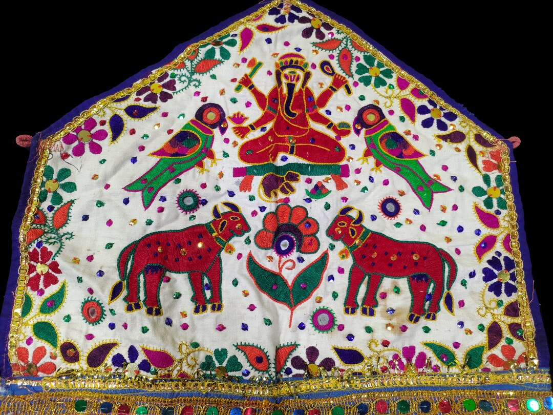 Banjara Wall Hanging Figurer Work Antique Rare Ganesh Sthapana ...