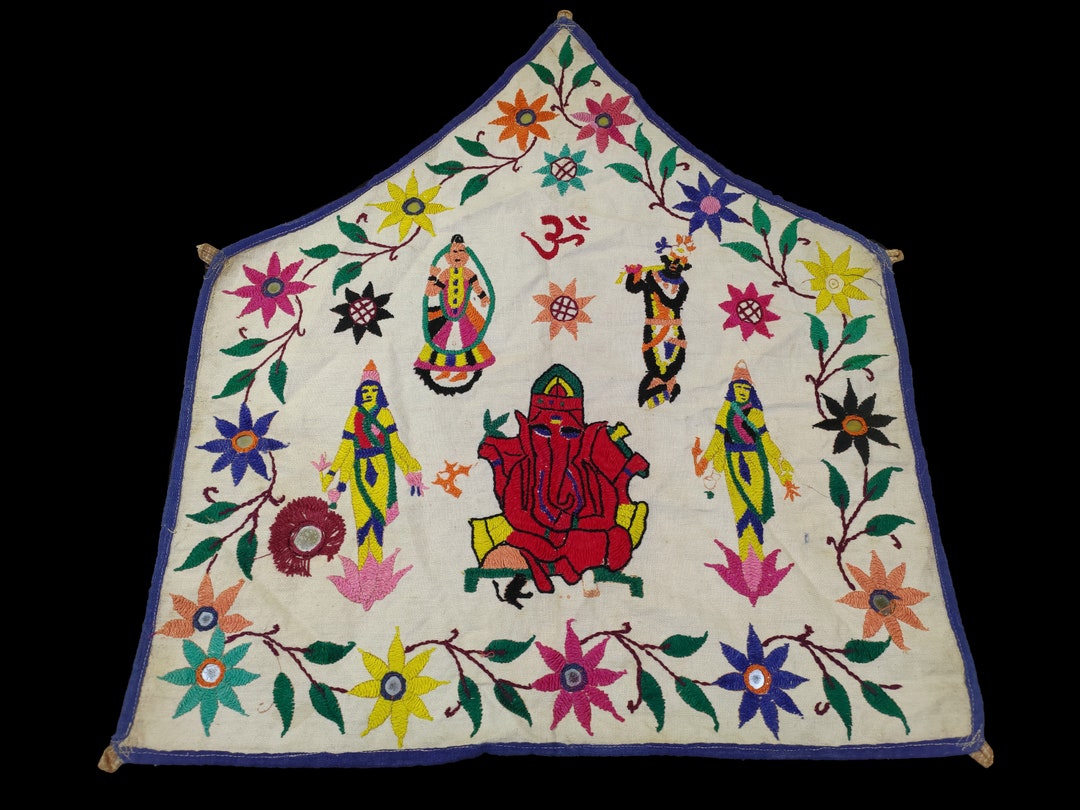 Banjara Wall Hanging Figurer Work Antique Rare Ganesh Sthapana ...