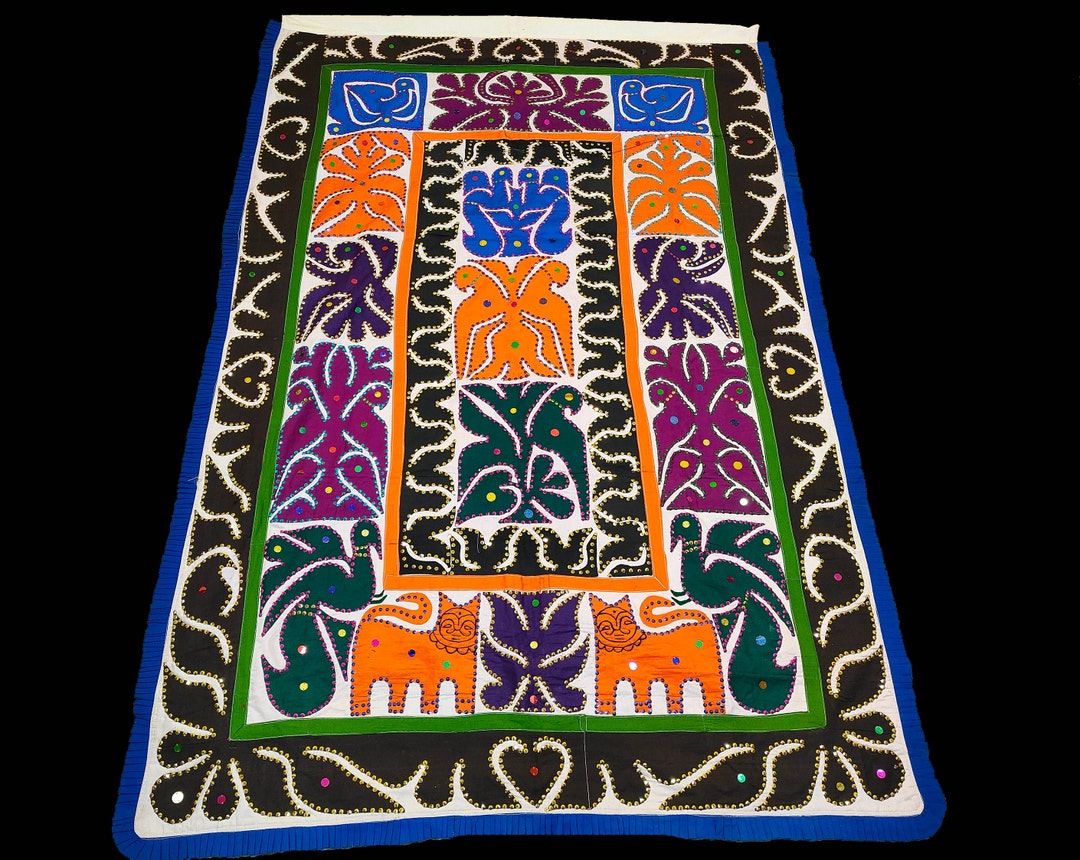Banjara Wall Hanging Patch Work Antique Figurer Work Collectible Ethnic ...