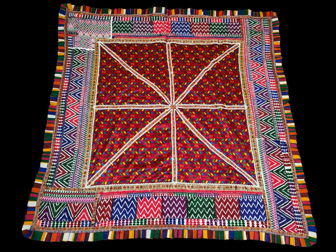 Antique Rare Banjara Wall Hanging Ethnic Kutchi Multicolor, Banjara Wall Decor Tapestry Boho ...