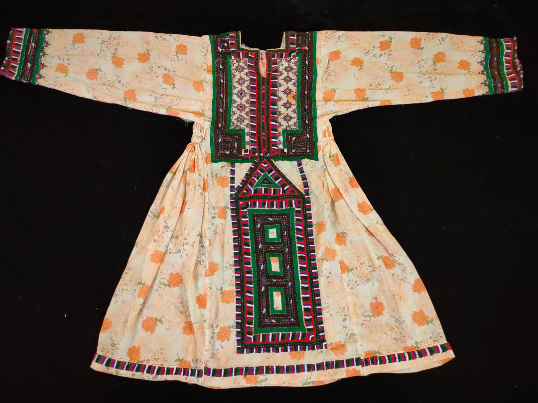Baluchi Dress,afghan Embroidered Boho's Gypsy Antique Dress,afghani ...