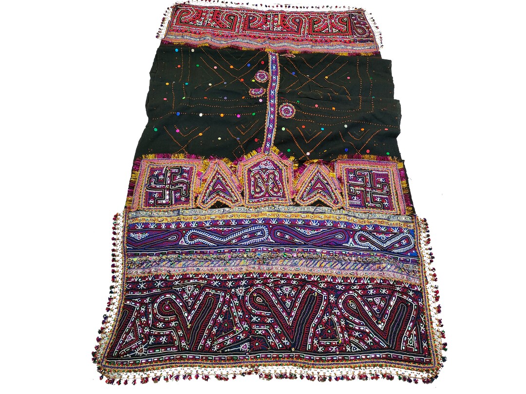 Banjara Stole Shawl Dhabli, Vintage Kuchi Rabari Wool Bharwad Ethic ...