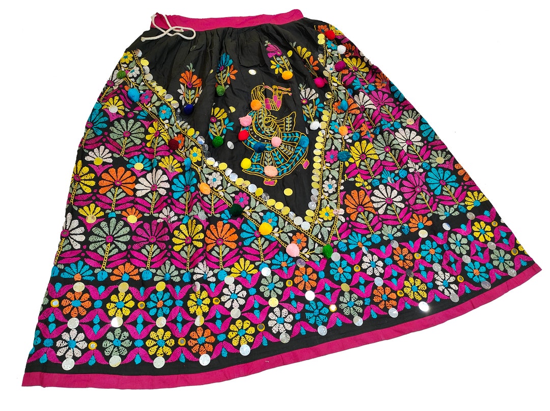 Banjara Skirt Vintage Lehenga Very Heavy Embroidered Collectible Mirror ...