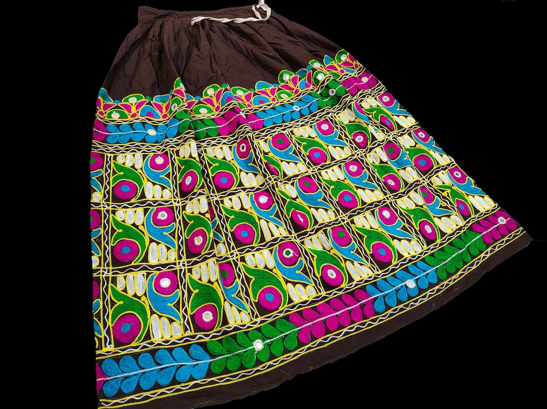 Banjara Skirt Vintage Lehenga Very Heavy Embroidered Collectible Mirror ...