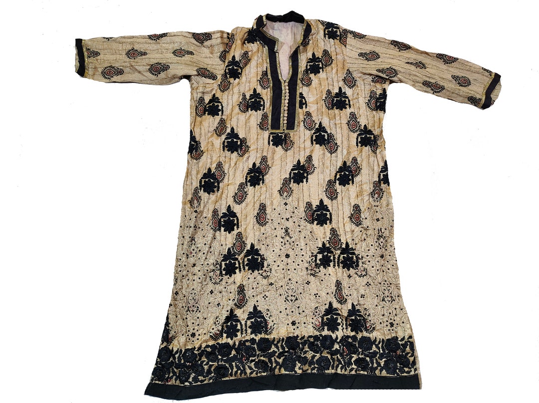 Vintage Embroidery Dress Handmade Kurta , Embroidered Kurti-gujarati ...