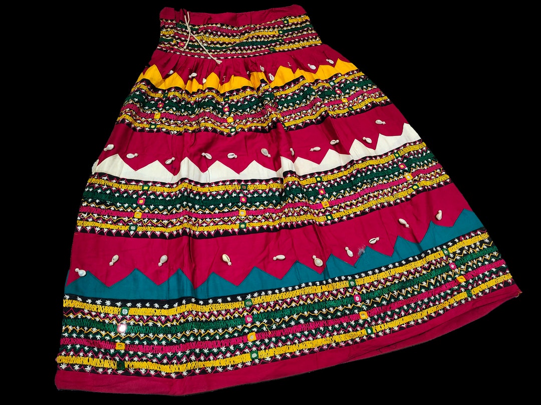 Banjara Skirt Vintage Lehenga Very Heavy Embroidered Collectible Mirror ...