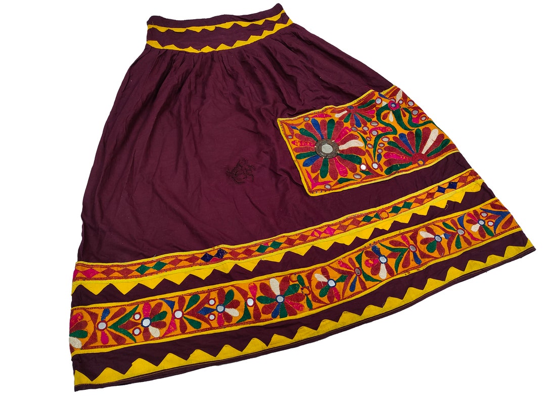 Banjara Skirt Vintage Lehenga Very Heavy Embroidered Collectible Mirror ...
