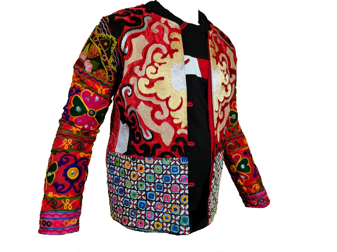 Banjara Jacket, Boho Afghani Jacket ,rare Vintage Rabari Embroidery ...