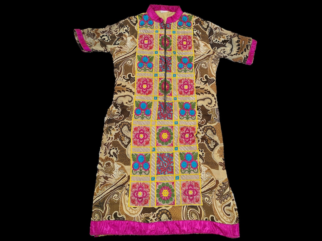 Vintage Embroidery Dress Handmade Kurta , Embroidered Kurti-gujarati ...