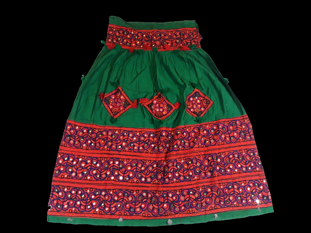 Banjara Skirt Vintage Lehenga Very Heavy Embroidered Collectible Mirror ...